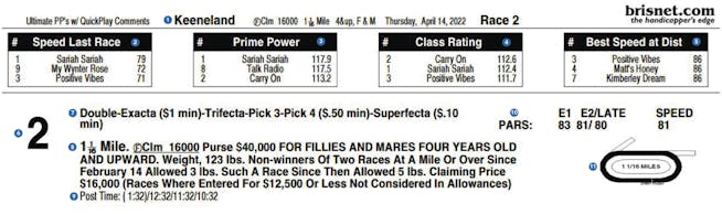 How to read a Brisnet horse racing program | TwinSpires