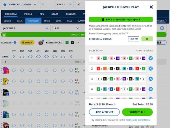 Jackpot 8 Octafecta Wager | TwinSpires